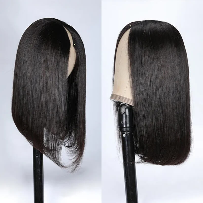 Short Bob Straight Wig V Part Wig Human Hair Wigs For Sale | FAVHAIR
