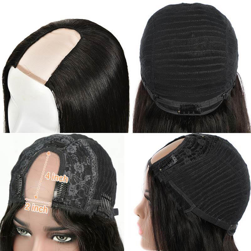 U part Wig Straight Human Hair Wigs for Black Women | Favhair – FAVHAIR